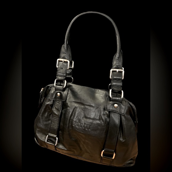 I PONTI FIRENZE | Bags | I Ponti Firenzi Satchel Italy Black Leather ...